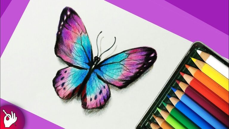 Captivating Butterfly: Colored Pencil Drawing Tutorial - Pintando.org