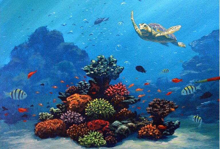 Underwater Delight: Acrylic Painting Tutorial for Sea Turtle and Corals ...