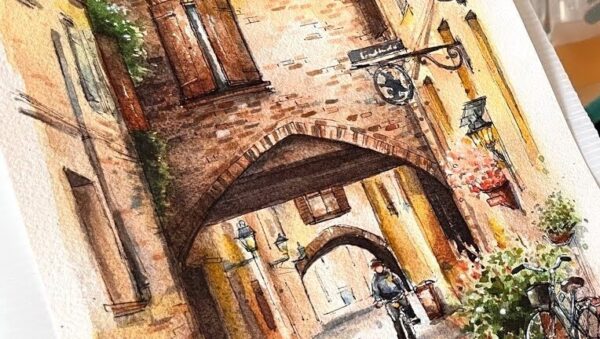 Capturing Italy: Ink & Watercolor Street Scene Tutorial - Pintando.org