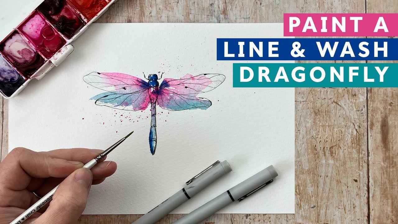 Dragonfly Dreams: Watercolor Line and Wash Tutorial - Pintando.org
