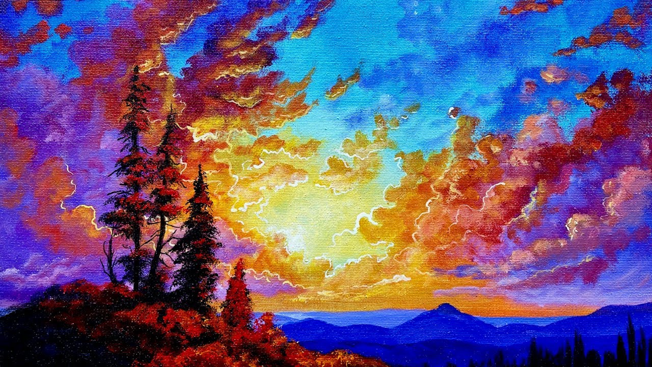 Sunset Splendor: Paint It Yourself! - Pintando.org