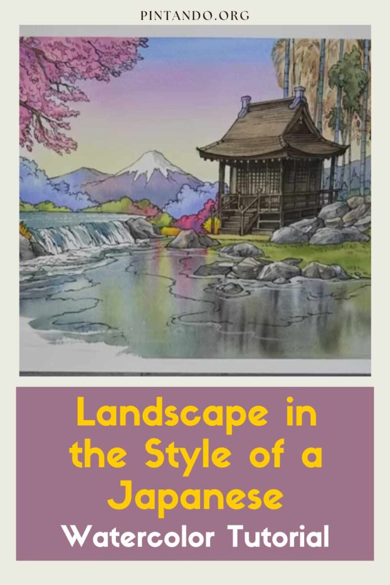 Landscape in the Style of a Japanese: Watercolor Tutorial - Pintando.org