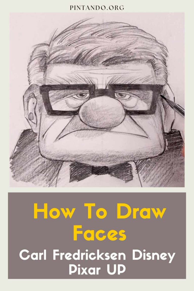 How To Draw Faces: Carl Fredricksen Disney Pixar UP - Pintando.org
