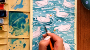 Ducks Swimming in Clear Water: Watercolor Tutorial - Pintando.org