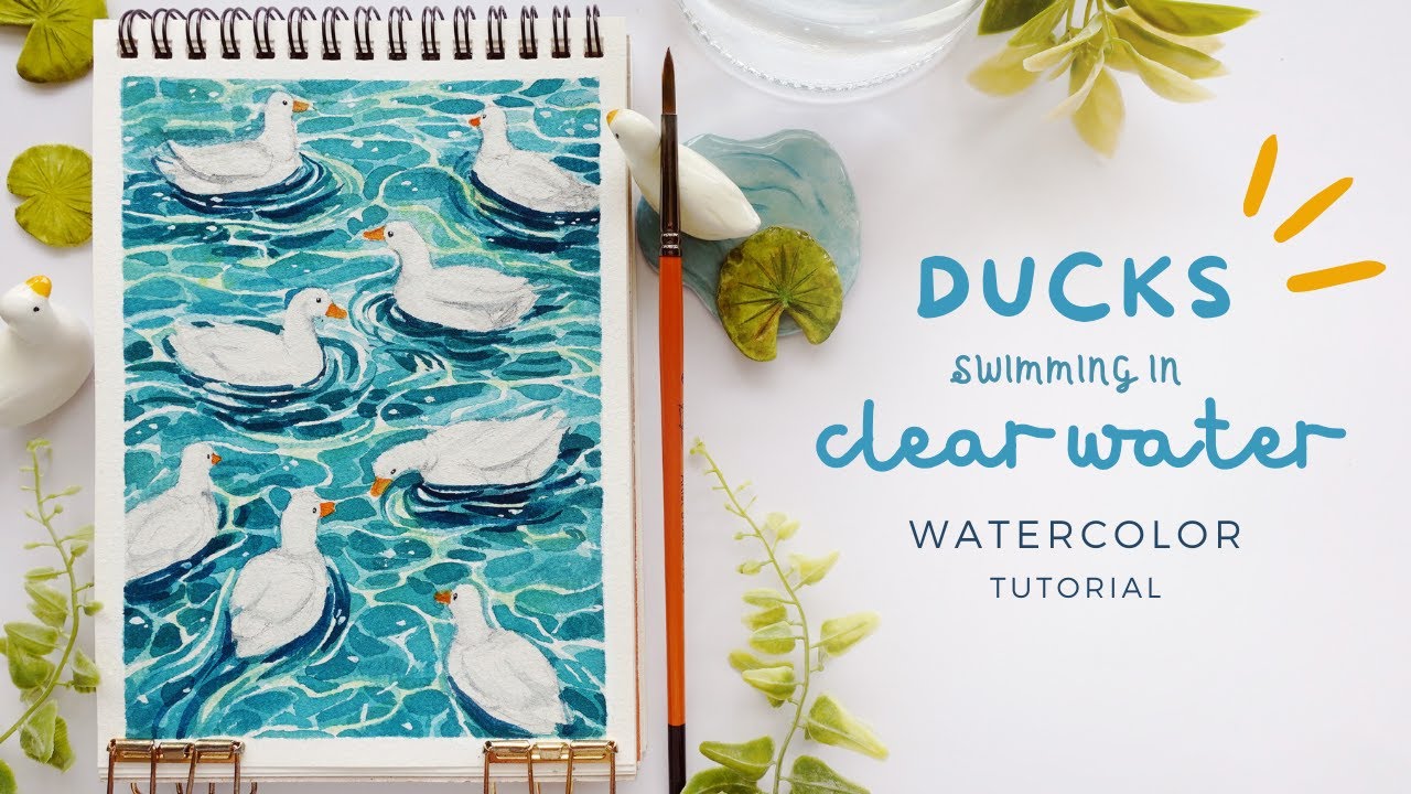 Ducks Swimming in Clear Water: Watercolor Tutorial - Pintando.org