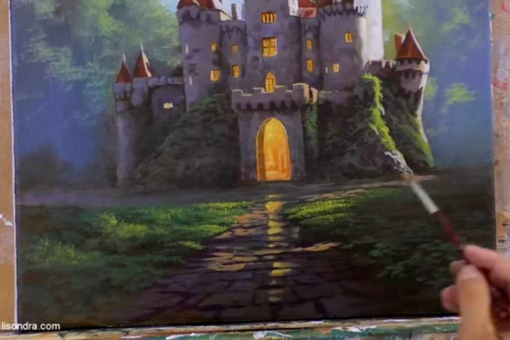 Old Castle in the Forest: Acrylics Tutorial - Pintando.org