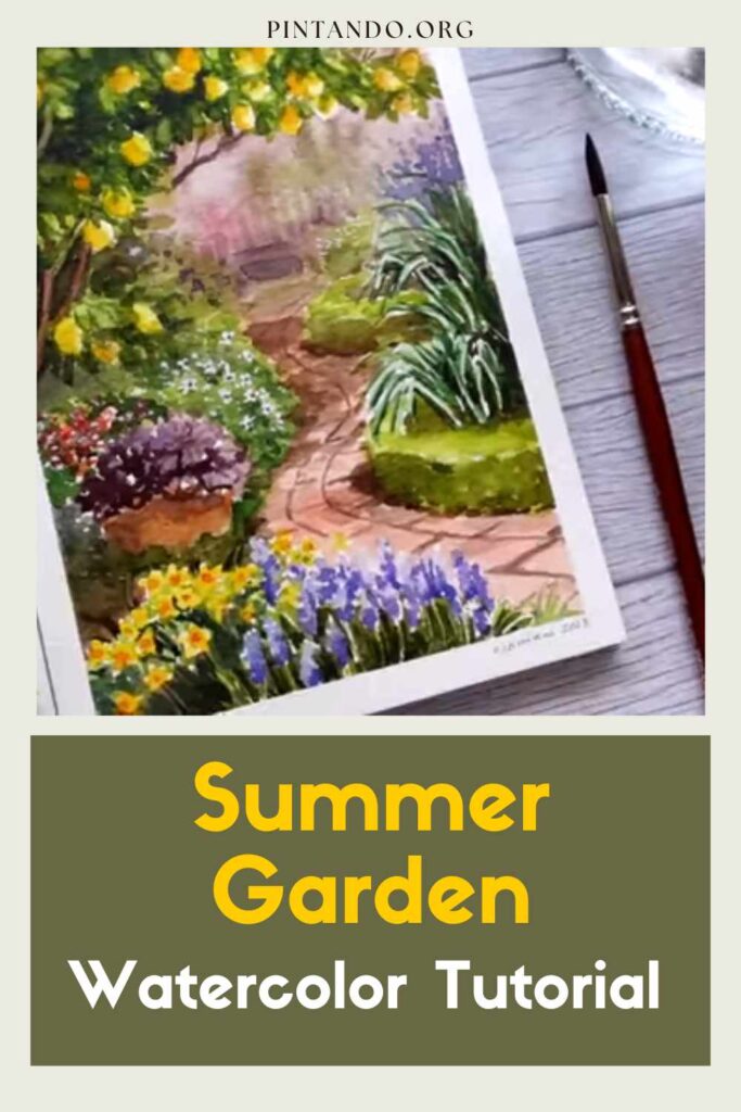 Summer Garden: Watercolor Tutorial - Pintando.org