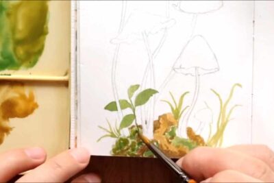 Easy and Simple Mushrooms: Watercolor Tutorial - Pintando.org
