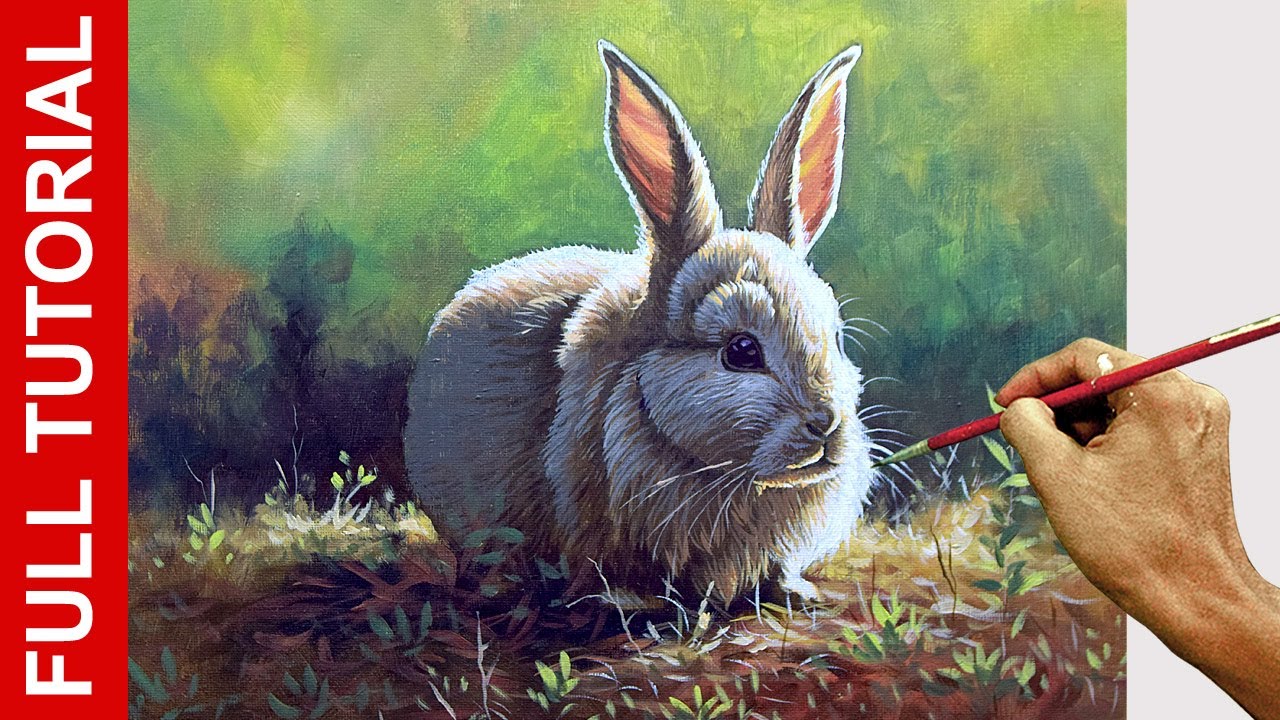 Portrait of a Rabbit: Acrylics Tutorial - Pintando.org