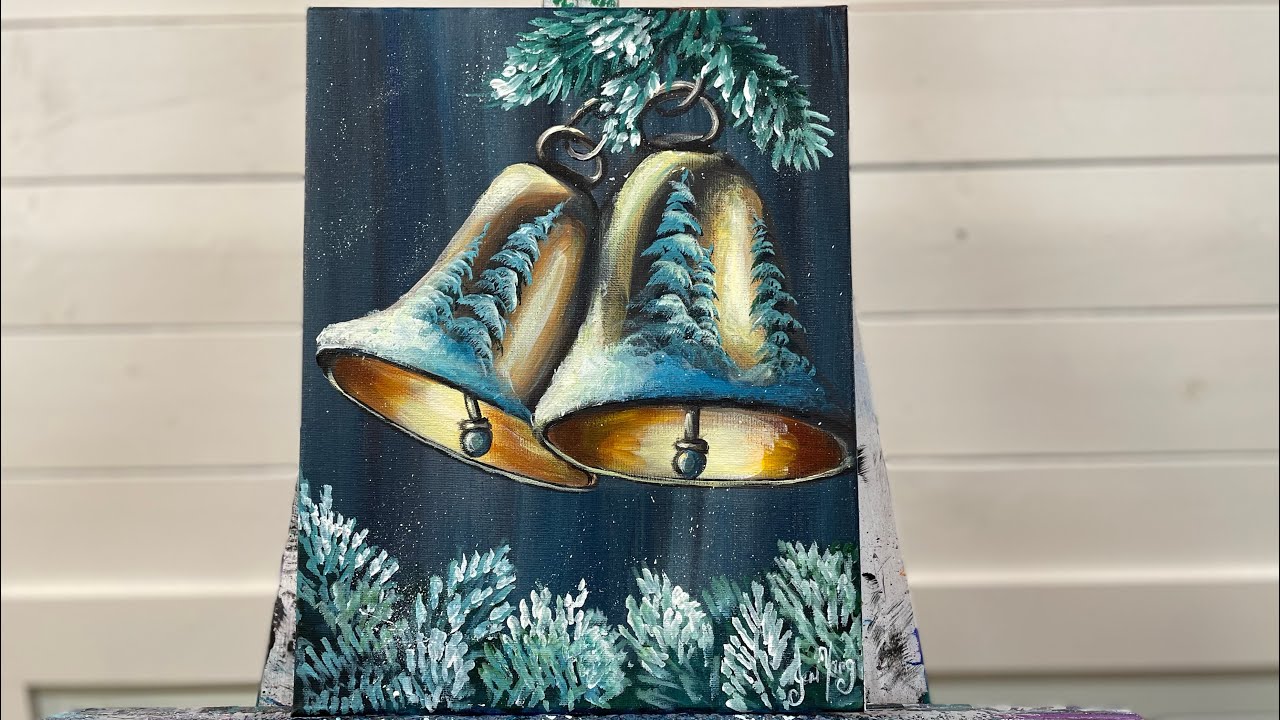 Christmas Bells: Acrylic Painting Tutorial - Pintando.org