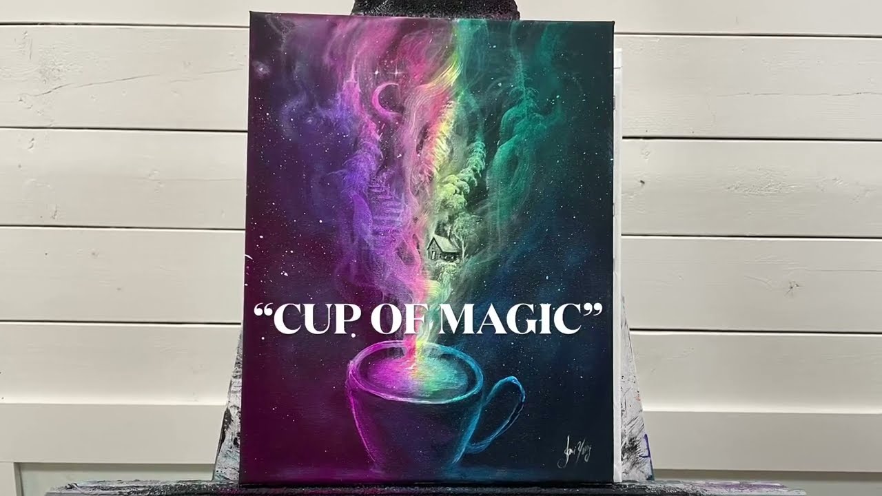 Cup Of Magic: Step by step Acrylic Painting Tutorial - Pintando.org