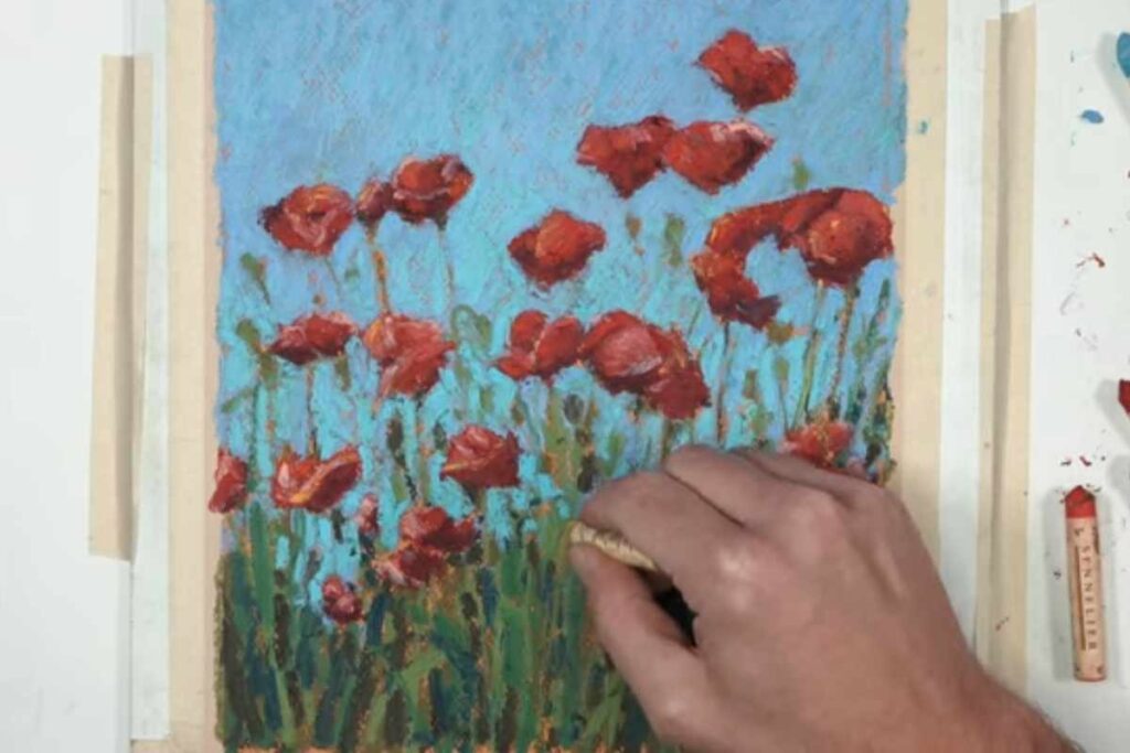 Impressionist Landscape: Oil Pastels - Pintando.org