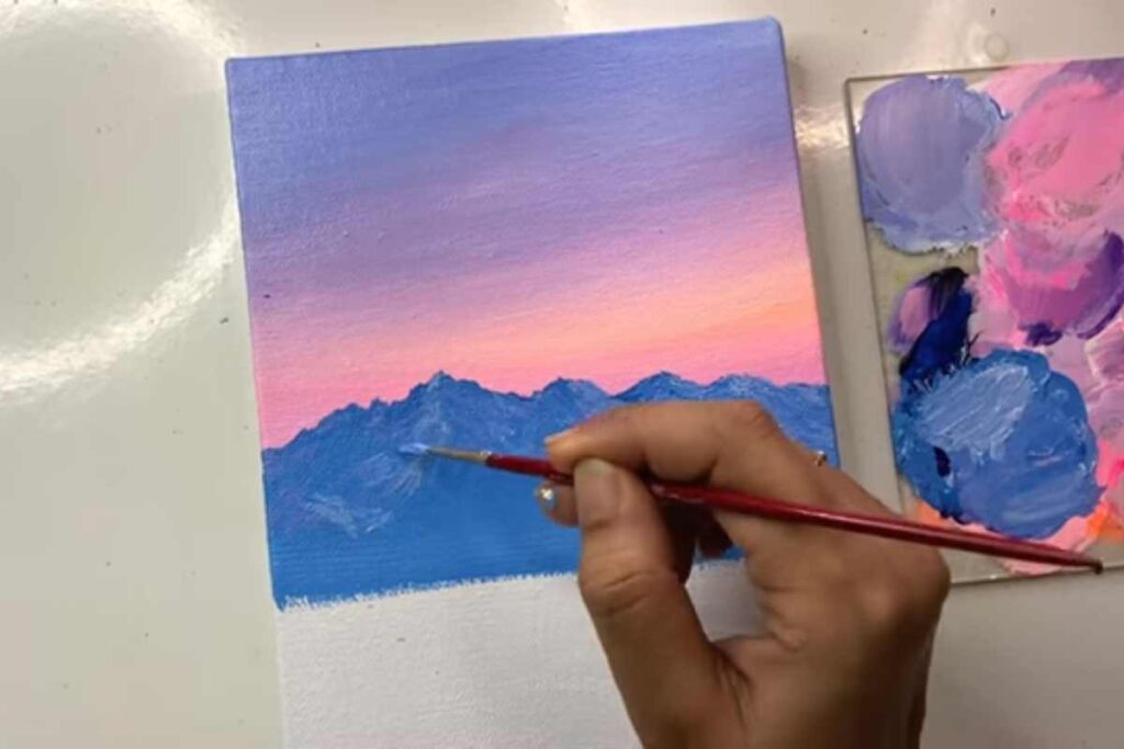 Mountain Painting Tutorial: For Beginners - Pintando.org