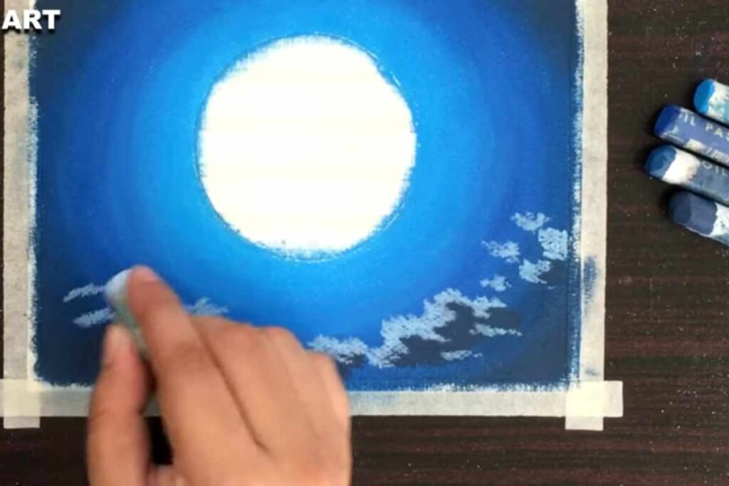 Flying Ship: Oil Pastel Drawing Fantasy - Pintando.org