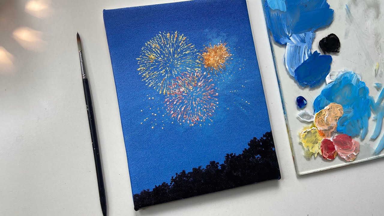 Fireworks: Acrylic Painting Tutorial - Pintando.org